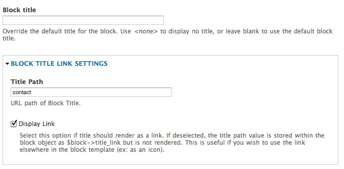 Block Title Link [D7] | Drupal.org
